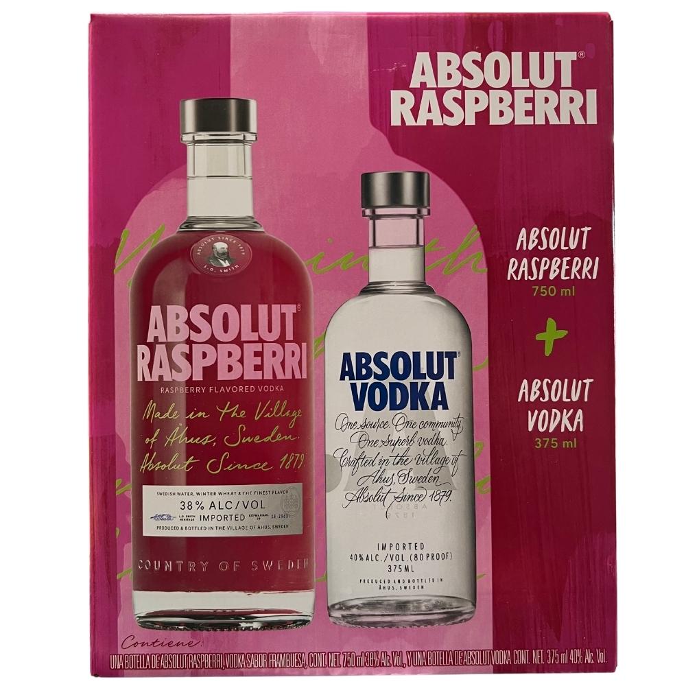 Vodka Absolut Raspberri 750 ml. + Absolut 375 ml. - Sampieri Vinos y ...